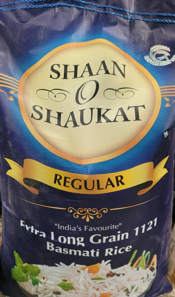 SHAAN-E-SHAUKAT REGULAR EXTRA LONG GRAIN 1121 BASMATI RICE 26KG - JioMart