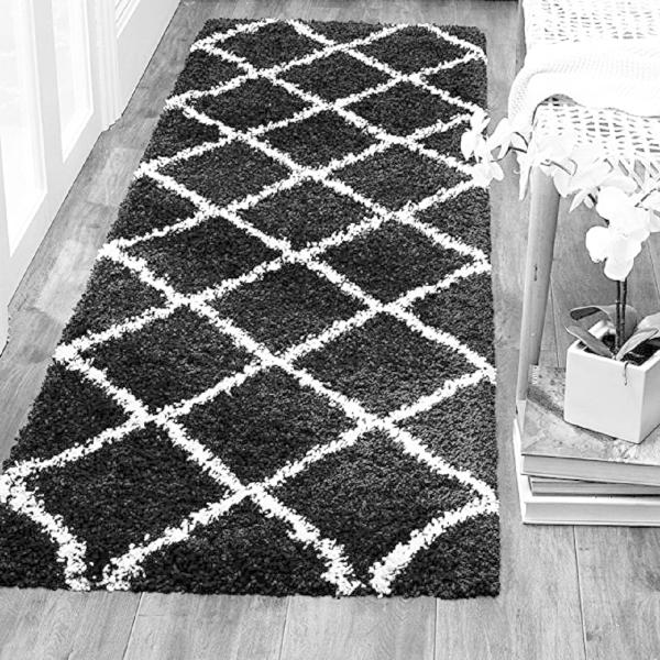 ROYAL TREND Polyester Shaggy Designer Bedside Runner// Rugs for Bedside ...