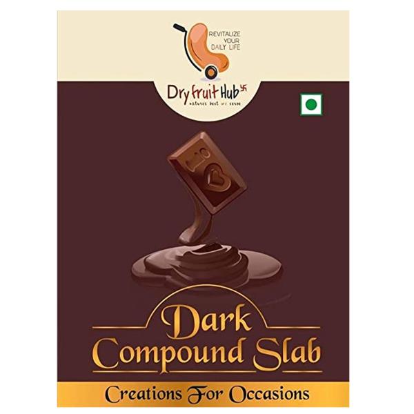 Dry Fruit Hub - Dark Chocolate Compound 400 g, Dark Chocolate Bar, Dark ...