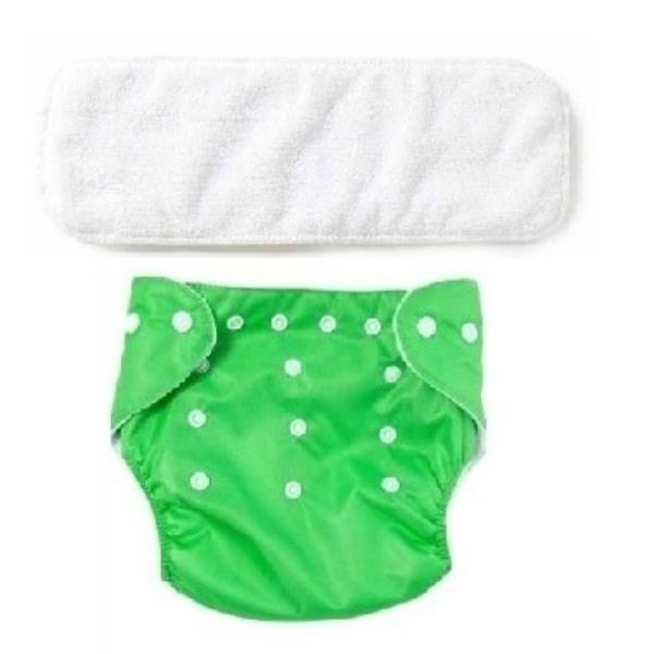 Babique Green Diaper Nappy with White Insert 0-2 Years (1grn+1intwht ...