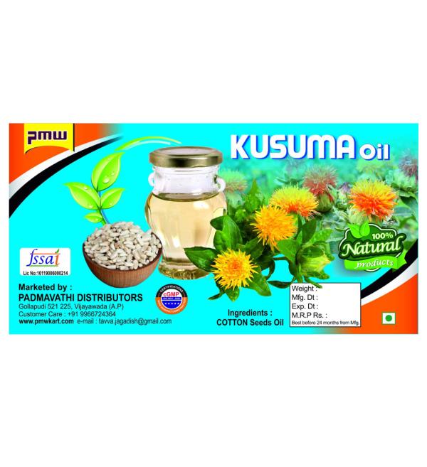 Pmw - Kusuma Oil - Kardi Oil - Kusum Oil - Cold Pressed - For Beauty ...