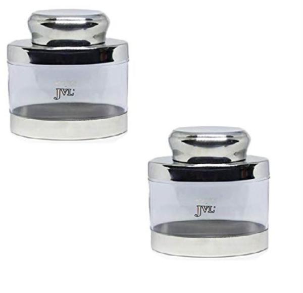JVL Silver Stainless Steel Air Tight Food Storage Oval Shape Multi ...
