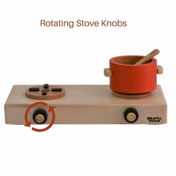 Nesta toys- learn through play Wooden Gas Stove Toy | Kitchen Play Toy ...