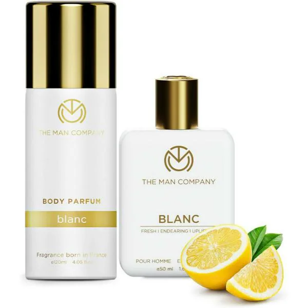 THE MAN COMPANY Blanc EDT 50ml & Body Perfume 120ml Perfumes for Men ...