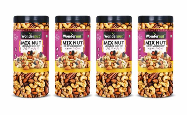 Wondernut Mix nuts Dry fruits & berries 1kg (Pack of 4 ) Each 250gm ...