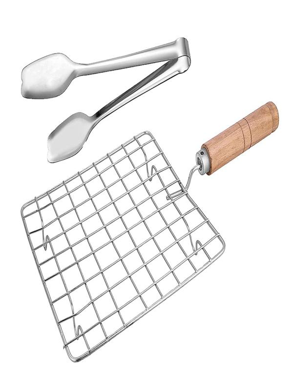 Wofier Square Stainless Steel Papad Jali, Paneer Grill, Roti Maker ...