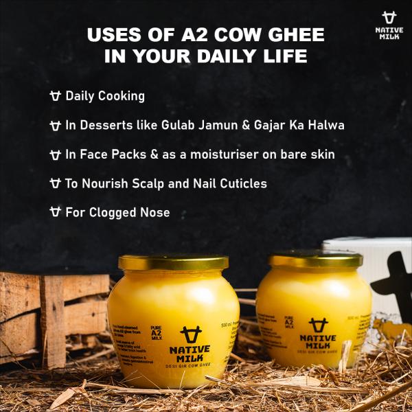 Native Milk - Pure A2 Cow Ghee | With A2 Milk Protein | Pure Desi Gir ...