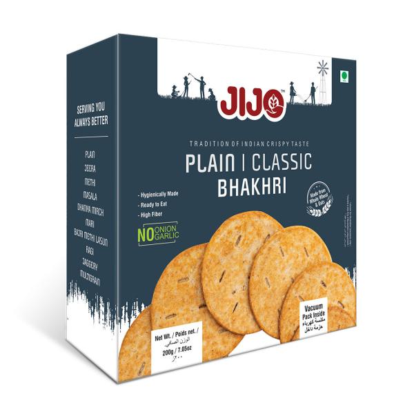 JIJO Dry Bhakhri 5 Flavor Combo Plain, Jeera, Methi, Masala & Mari ...
