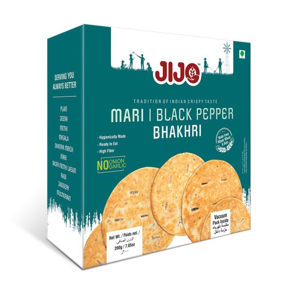 JIJO Dry Bhakhri 5 Flavor Combo Plain, Jeera, Methi, Masala & Mari ...