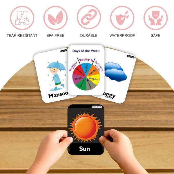 Clapjoy Multicolor Double Sided Flash Cards For Kids -Seasons - 24 ...