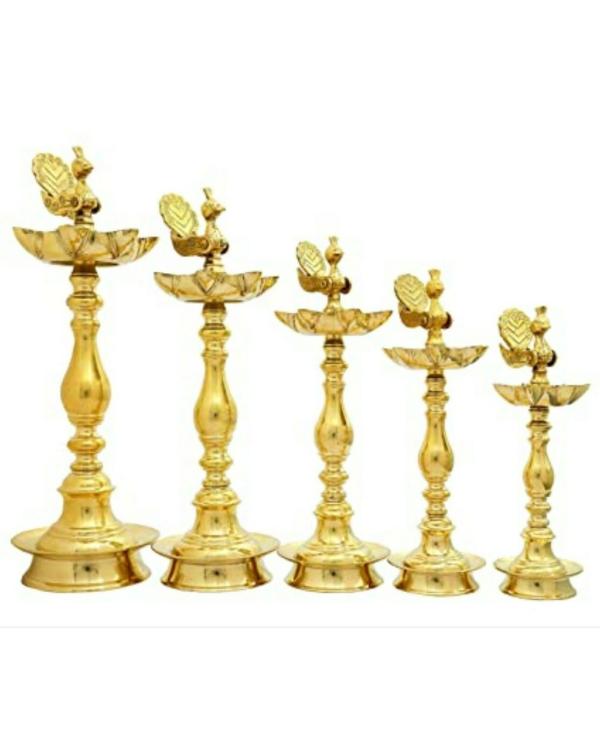 DMI's 7 Faced Peacock Design at Centre Gold Brass Samai with Mayur ...