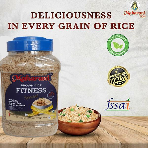 Maharani Brown Basmati Rice (Full Grain) (1 kg. Jar) - JioMart