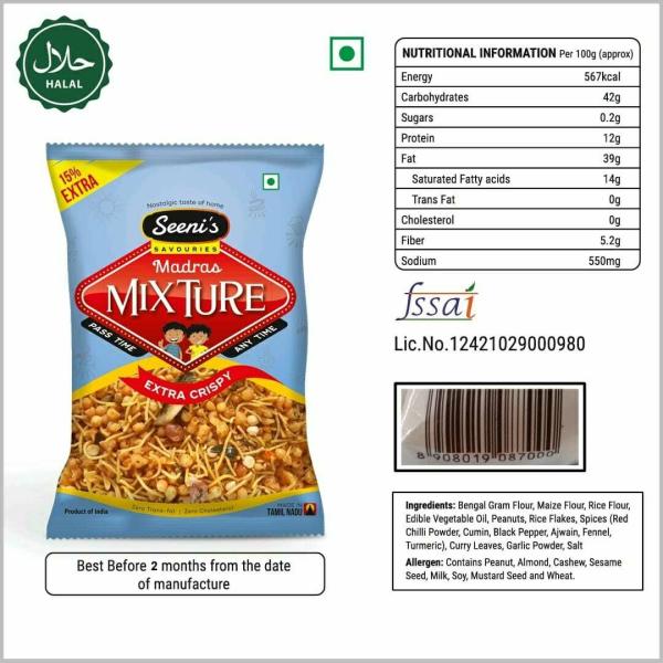 SEENI's COMBO PACK (MADRAS MIXTURE (160 gms) + POTATO CHIPS (50 gms ...