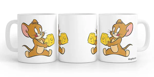 Mugkart Ceramic Printed Mug Tom And Jerry Coffee Milk Mug - 330 Ml ...