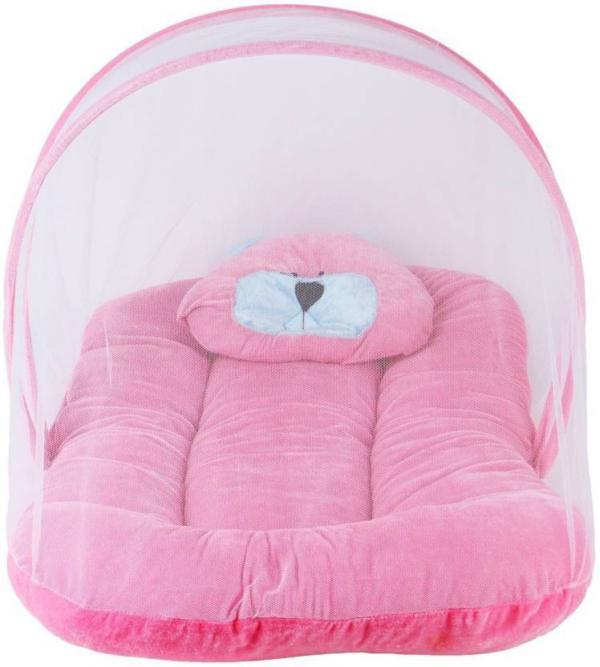 Bantoo Baby Mosquito Nets Pink Cotton Baby Bed Mosquito Net - JioMart