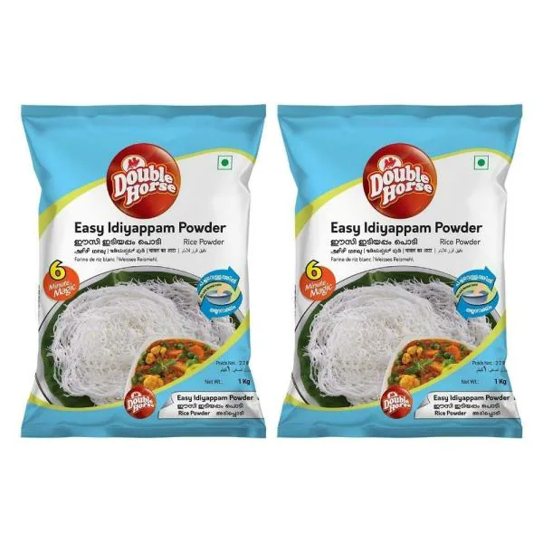 Double Horse Easy Idiyappam Powder 1Kg | Rice Flour| Normal Water ...
