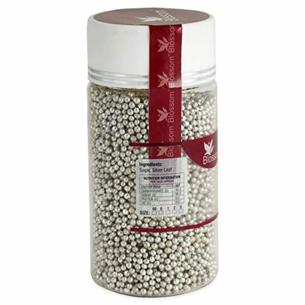 BLOSSOM Edible Silver Balls Sprinkles for Cake Decoration (Size- 00 ...