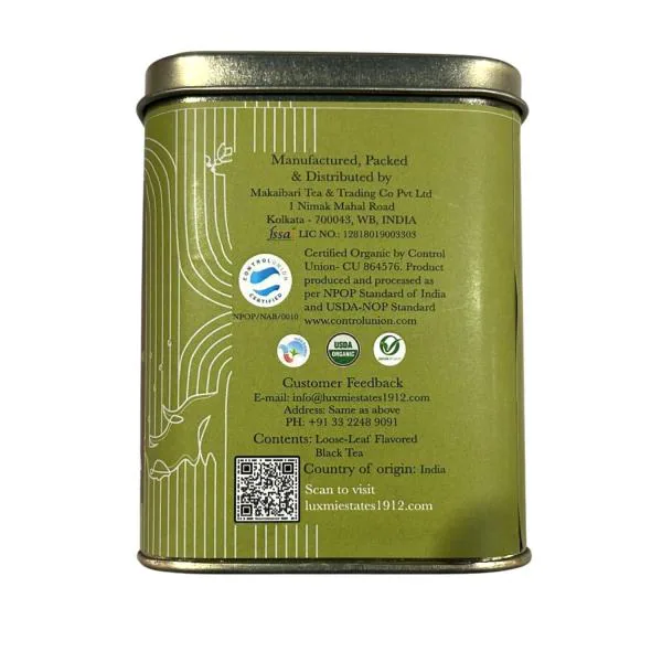 Luxmi Estates Chai Adda-Bari 100gm Tin | Masala Chai | Certified ...