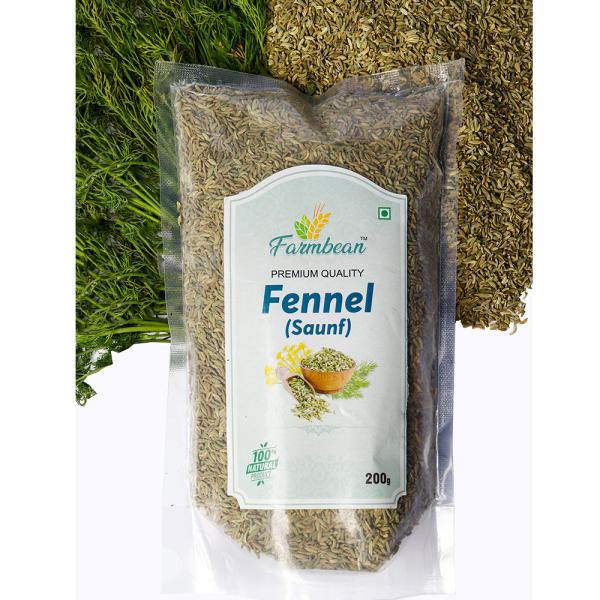Farmbean Natural Fennel Seeds200gms | Saunf | Variyali | Sauf Whole ...