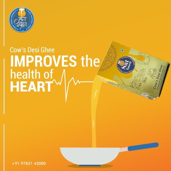 Sat Amrit 1L Pure Cow Ghee | Premium Cow Ghee | Better Digestion and ...