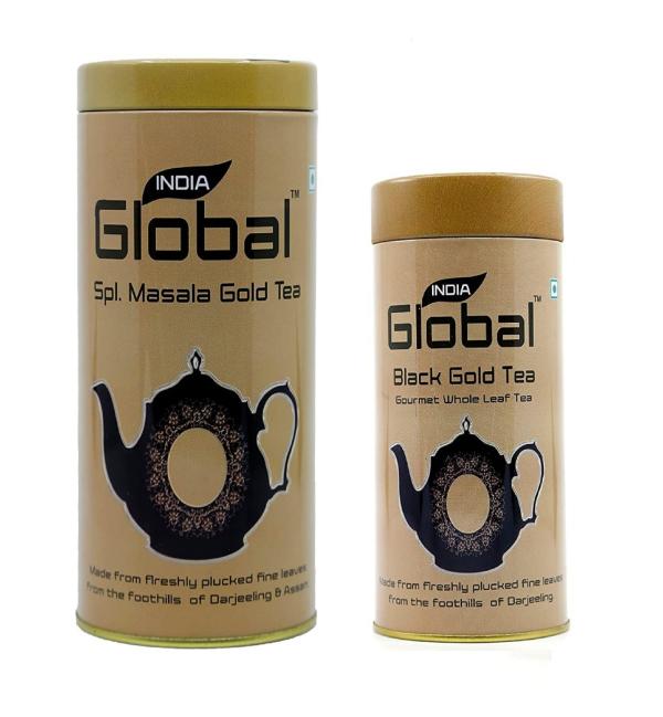 INDIA Global Tea in Combo Pack Of 2 (Masala Chai-200g & Black Gold Tea ...