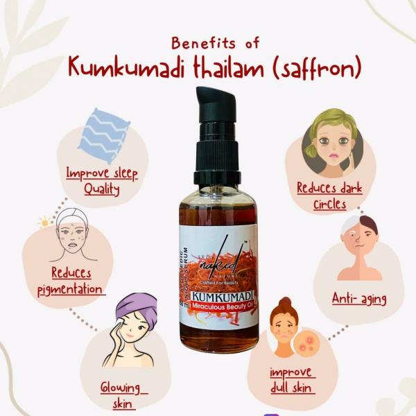 PURE NAKED NATURE kumkumadi thailam face oil serum for bright glowing skin - 50ML - JioMart