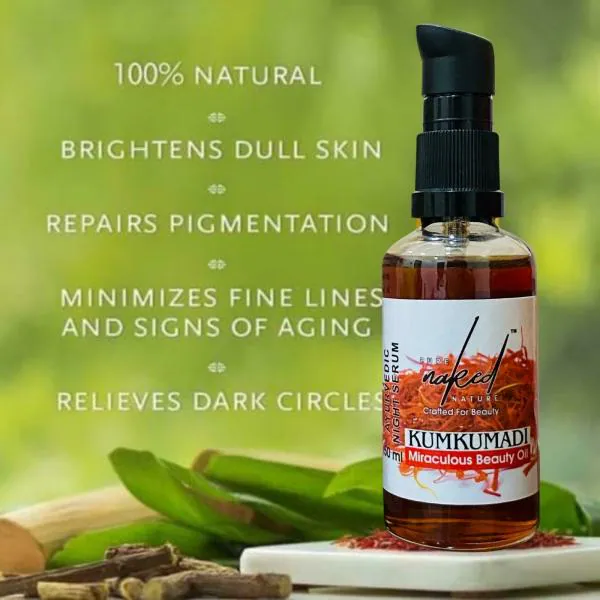 PURE NAKED NATURE kumkumadi thailam face oil serum for bright glowing skin - 50ML - JioMart