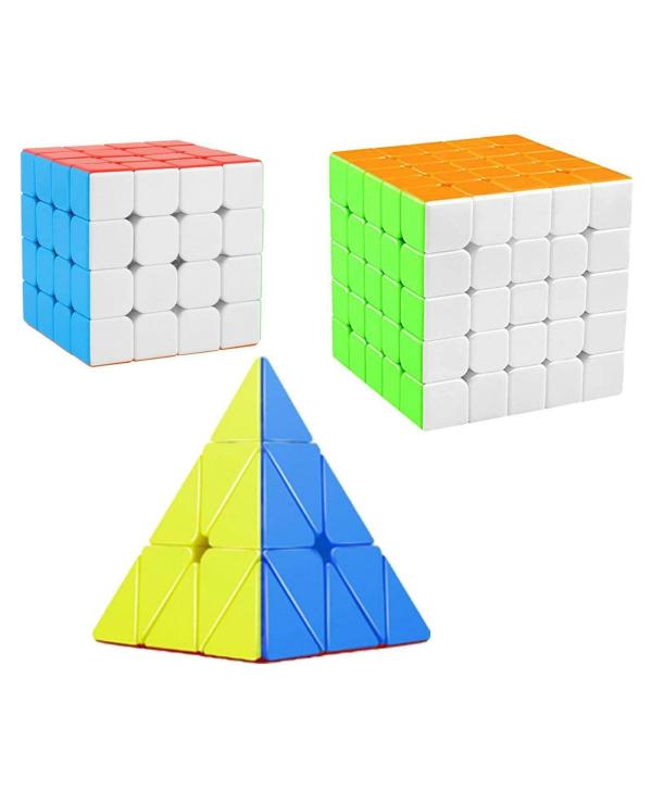 CrackaDeal Plastic Cube Combo Set of 4X4 5X5 Pyraminx High Speed ...