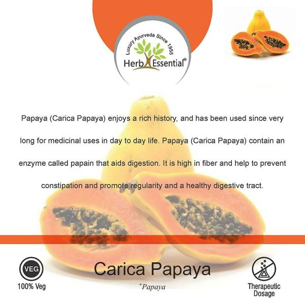 Herb Essential Carica Papaya Tablet 500 mg 60 Tablets - JioMart