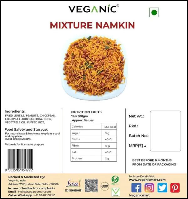 Veganic Organic Mixture Namkin | Delicious Namkeen with Peanut | Tea ...