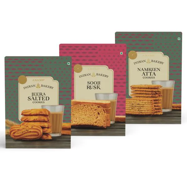 Jeera Cookies 200g Sooji Rusk 300g Namkeen atta Cookies 250g - JioMart