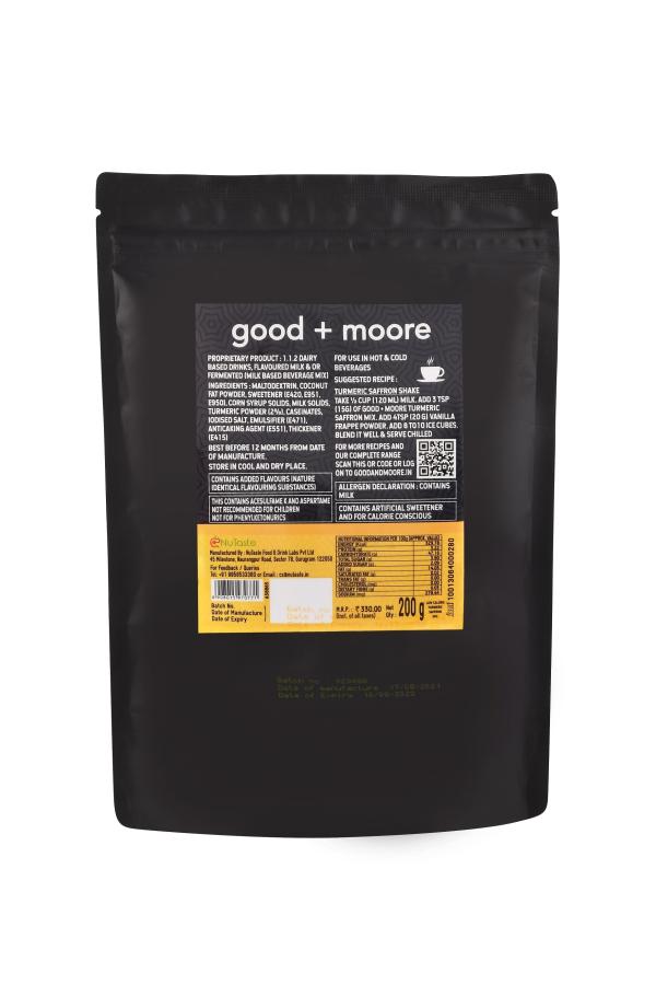GOOD&MOORE Low Calorie Turmeric Saffron Mix 200 gm| Instant Milk Drink ...