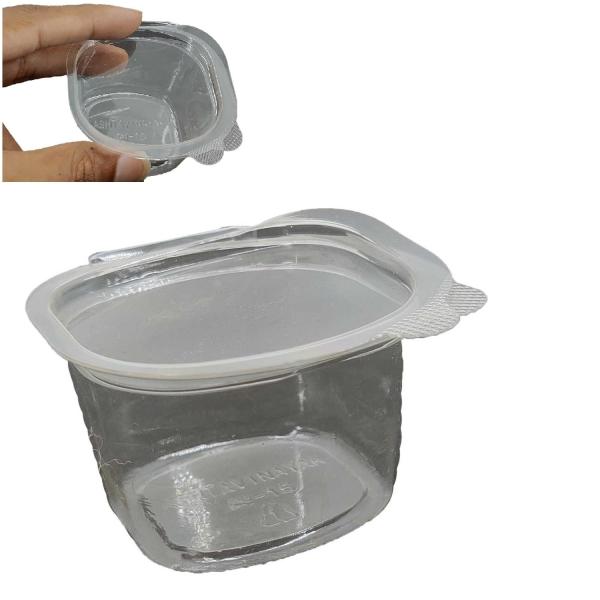 Aumni Crafts Small Plastic Containers With Spoon (Set of 50, Capacity ...