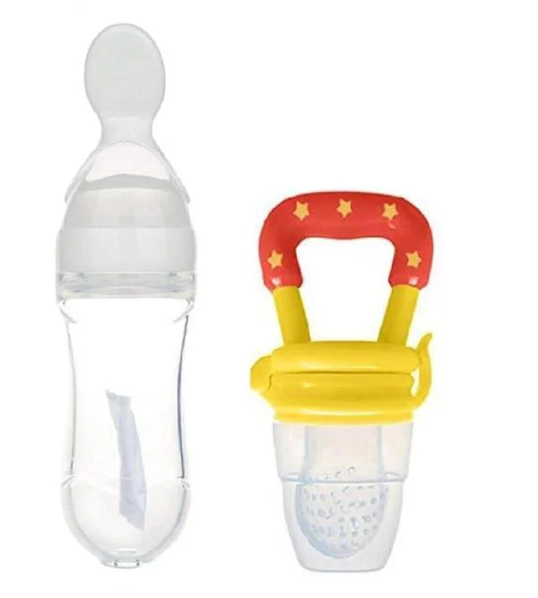 Manan Shopee Kids Yellow Silicone Baby Food Fruit Teething Feeder - JioMart