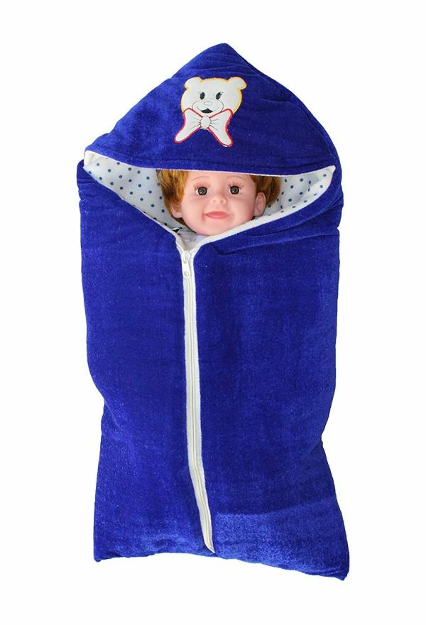 My NewBorn Baby Blue Zipper and Red Hood/Catcher Wrapper (0-3 M) - JioMart