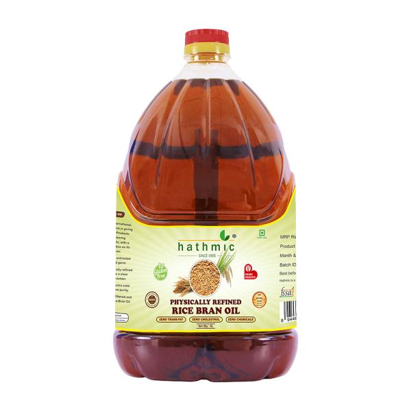 Hathmic Physically Refined Rice Bran Oil 5L - JioMart