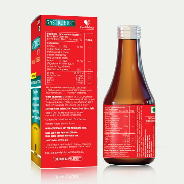 HealthBest Gastrobest Syrup | Improve Digestive Strength | Relieve ...