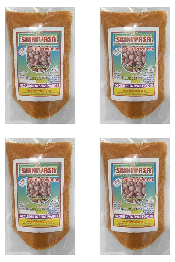 Sreenivasa Groundnut Spicy Idly Powder, 100 Gm (Pack Of 4) - JioMart