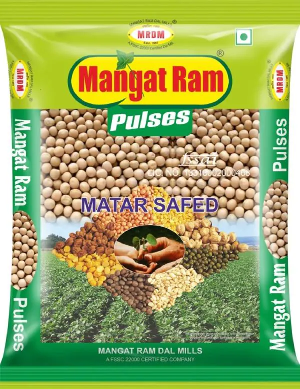 MANGAT RAM PULSES MATAR SAFED 1KG - JioMart