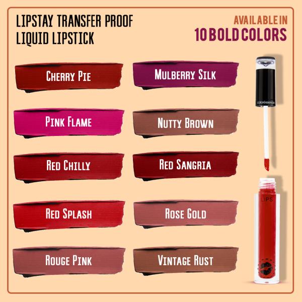 Coloressence Lipstay Tranfer Proof Matte Finish Highly Deep Color ...