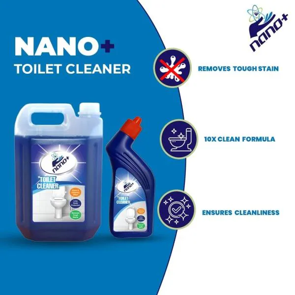 Nano Plus Toilet Cleaner - 5 Ltr Pack of 1 Jar Blue Thick Gel l Home ...