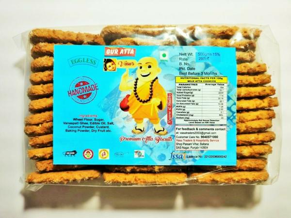 Vasu'G Gur Atta Biscuits | Pure Handmade Jaggery Atta Biscuits | 500gm ...