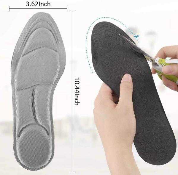 Comfortinglives Grey Comfort Thin Lightweight Cushioning Orthotic Shoe ...