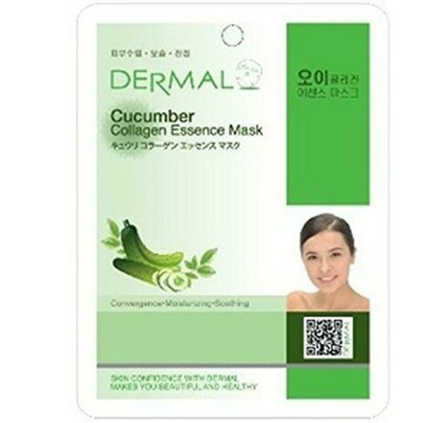Dermal Collagen Essence Cucumber Full Face Facial Mask (Pack of 10 ...