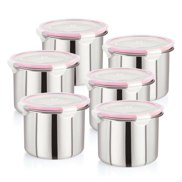 PPI Air Tight Regular Container Click and Seal Lock Stainless Steel ...