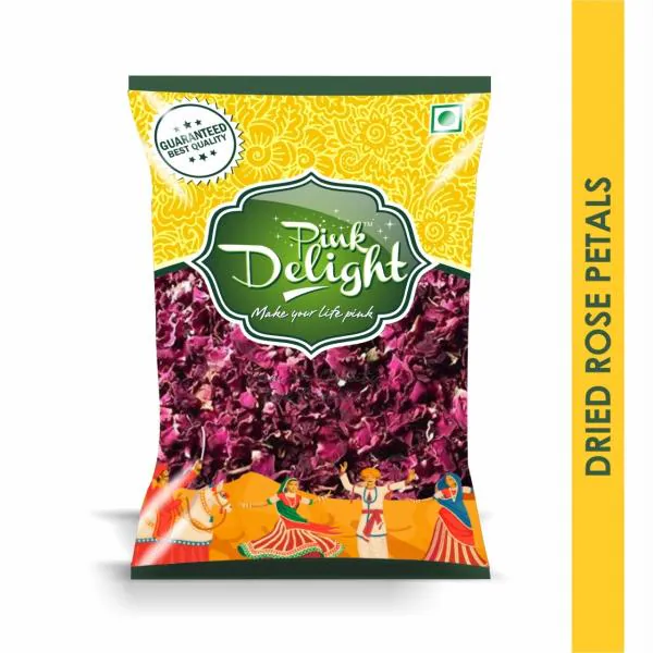 Pink Delight Natural Sun Dried Rose Leaves | Rose Petals | Gulab Patti ...
