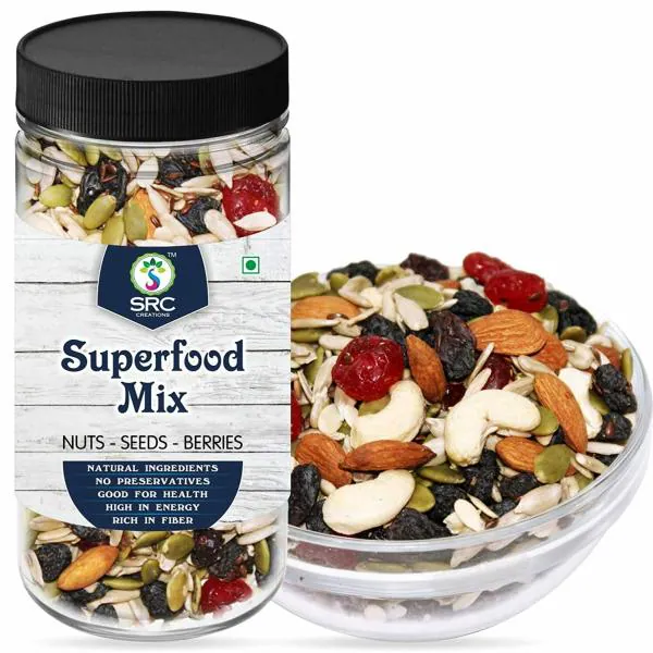 SRC CREATIONS Superfood Mix | Nuts-Seeds-Berries Mixture | Ready to eat ...