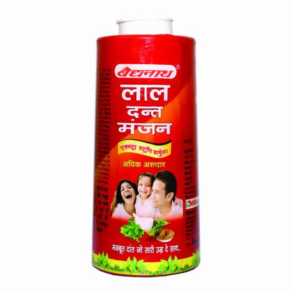 Baidyanath LAL Dant Manjan 200 g (Pack of 3) Ayurvedic Tooth Powder ...