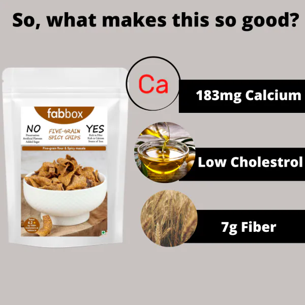 FabBox FabBox Five-Grain-Spicy-Chips 160g - JioMart