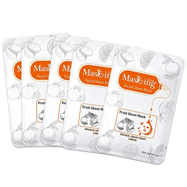 MasKing Diva Orange, Grapefruit & Lemon Fruit Sheet Mask 100ml (Pack of ...